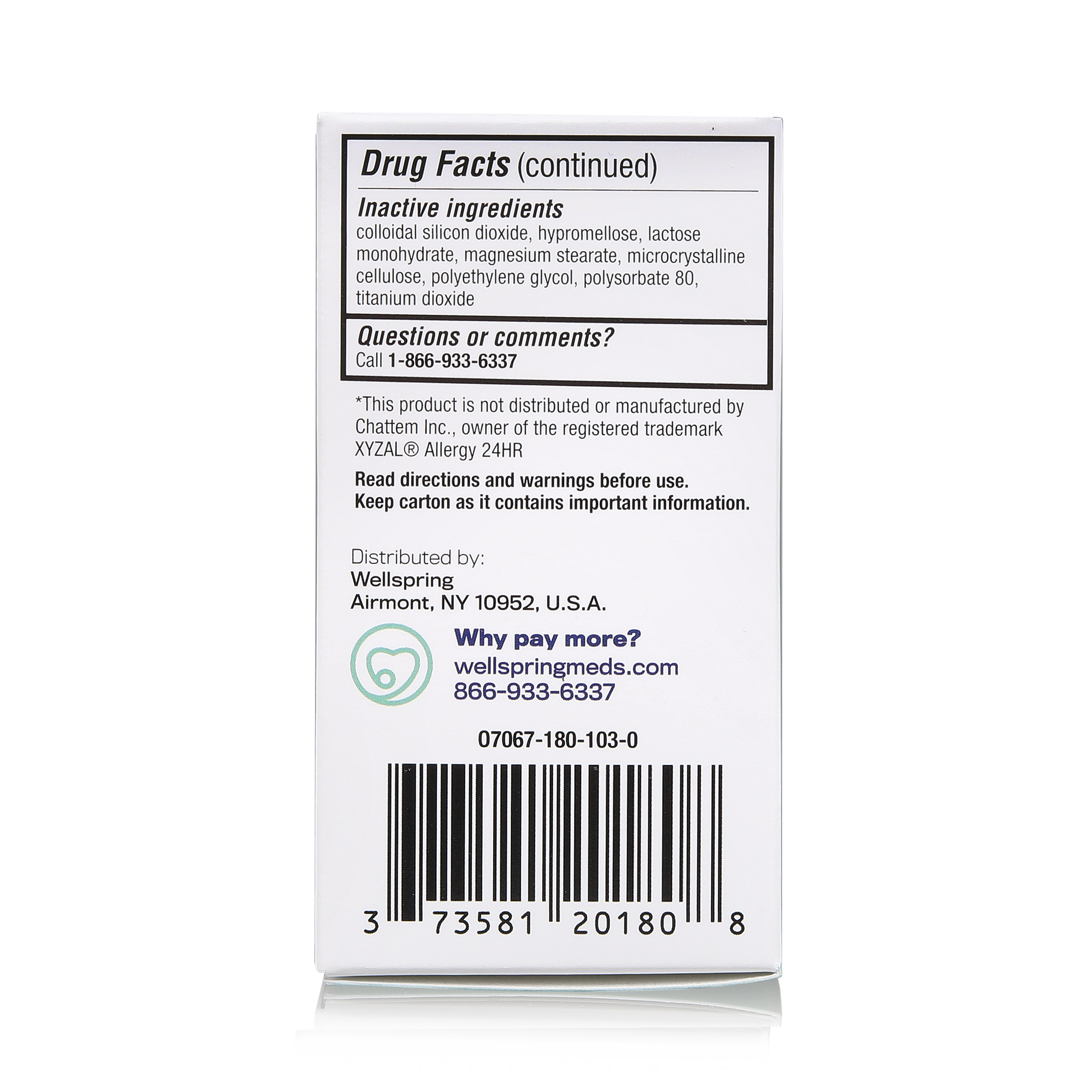 Buy Generic for Xyzal 180 Count | Levocetirizine Dihydrochloride 5mg ...