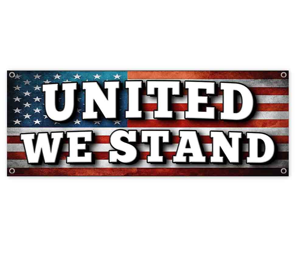 United We Stand Flag 13 oz Vinyl Banner With Metal Grommets - Walmart.com