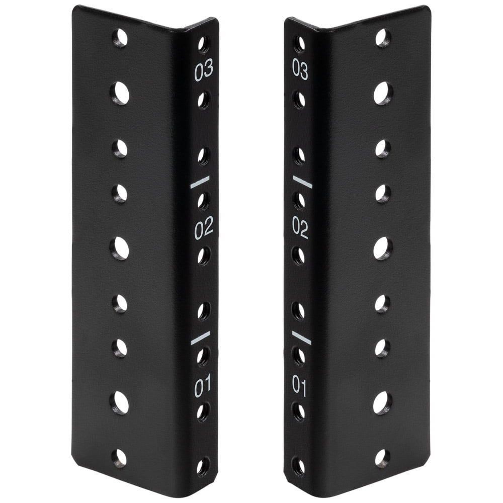 NavePoint 3U Vertical Rack Rail Pair DIY Kit with Hardware, Black ...