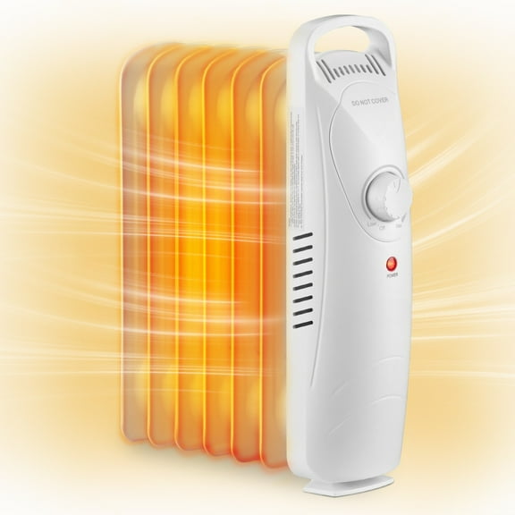 Costway Portable 1500W Electric Radiant Floor Heater, Safe Oil Filled ...