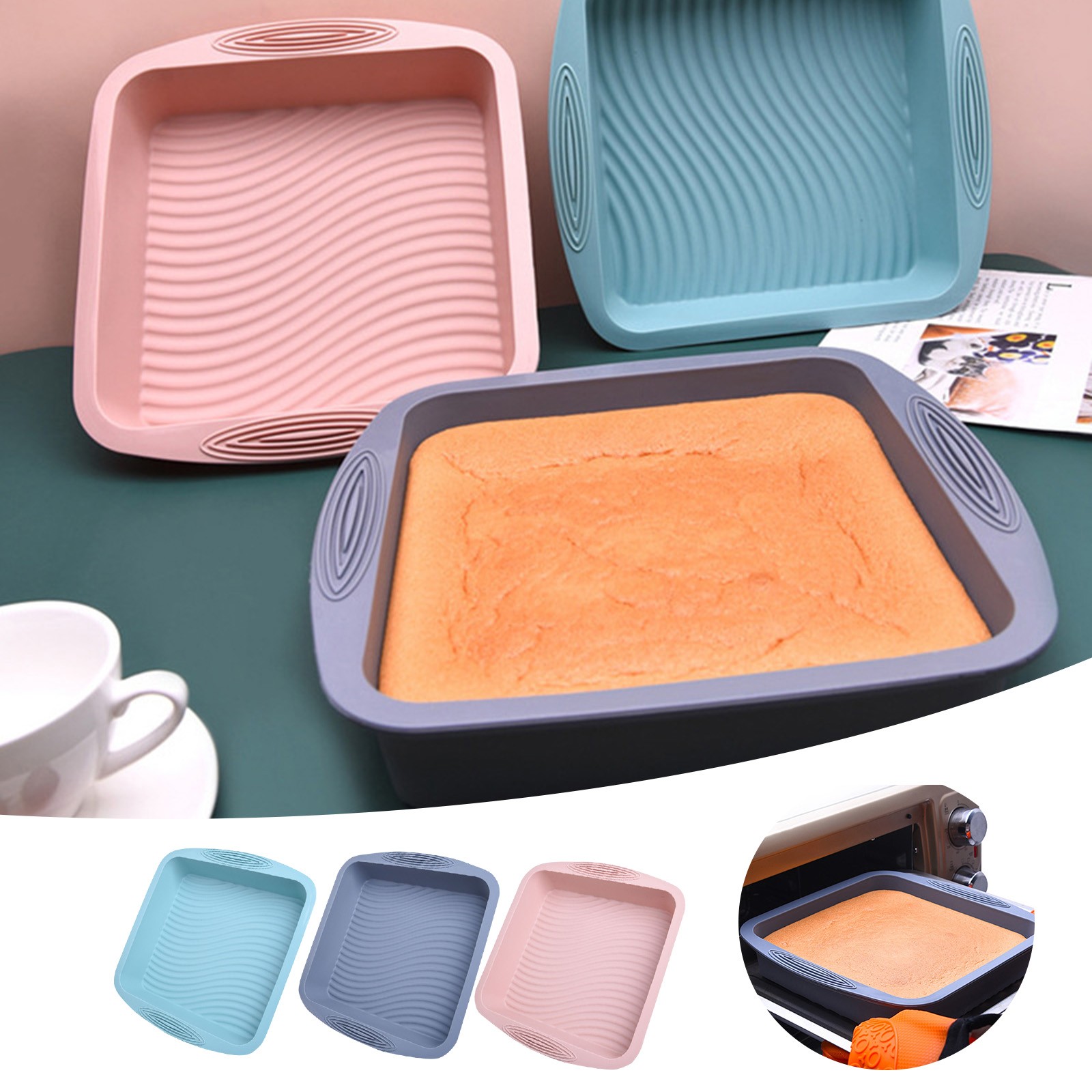 Square Cake Pan 8x8 Baking Pan Pan Nonstick Silicone Cake Silicone Square Cake Pan 8x8 Baking Pan Pan Nonstick Silicone Cake Silicone