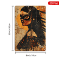 8x12 Inch Metal Wall Art, Edgy Urban Woman Portrait with Street ...