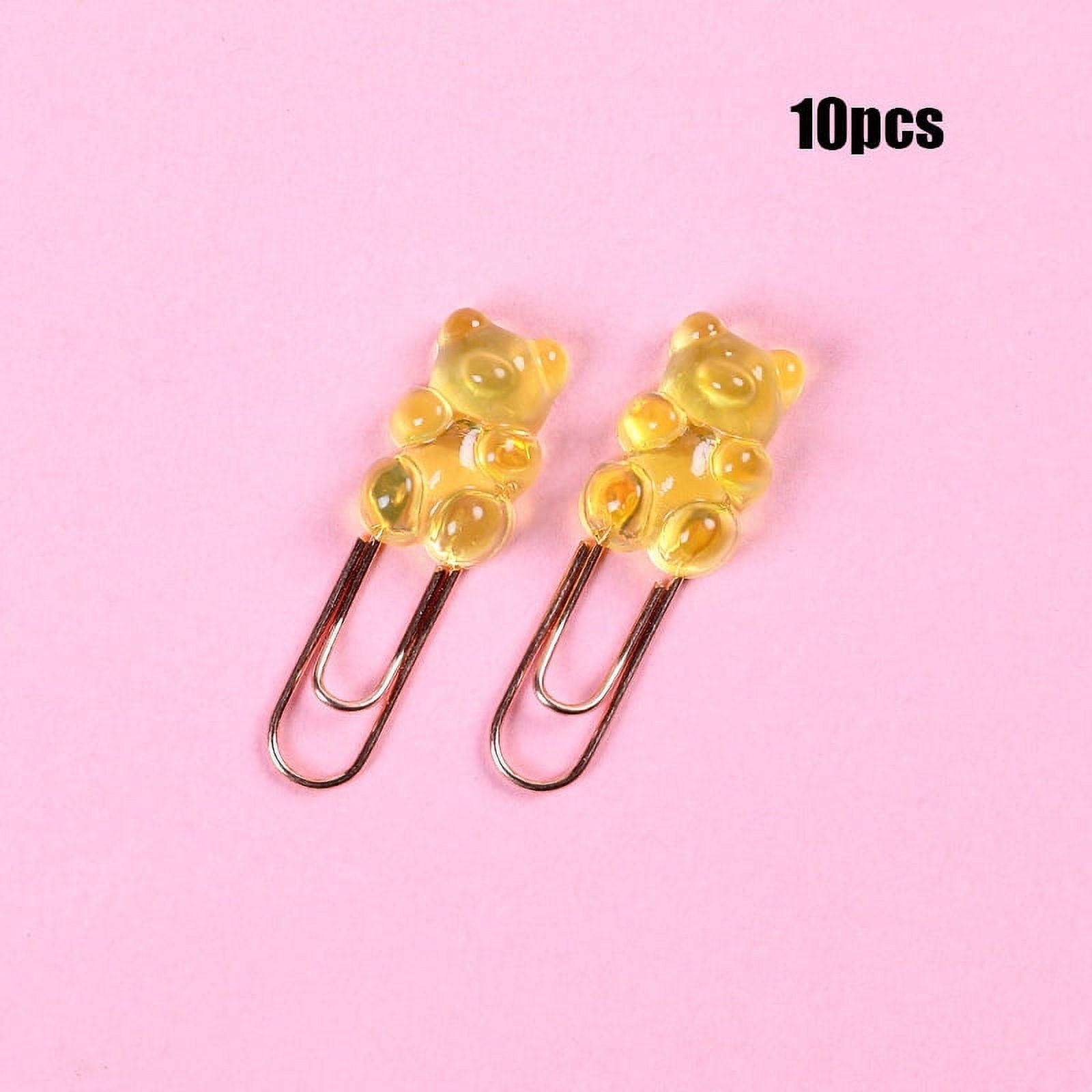 10pcs/lot Cute Rose Gold Bear Paper Clips - Perfect for Office Lady ...