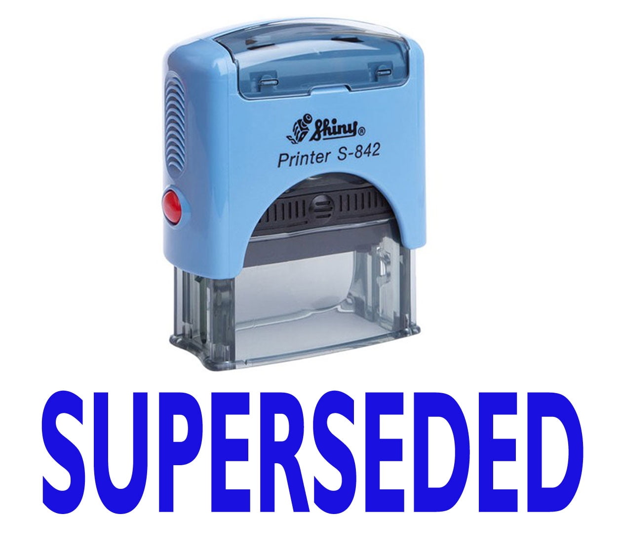 SUPERSEDED Self Inking Rubber Stamp Custom Shiny Office Stationary ...