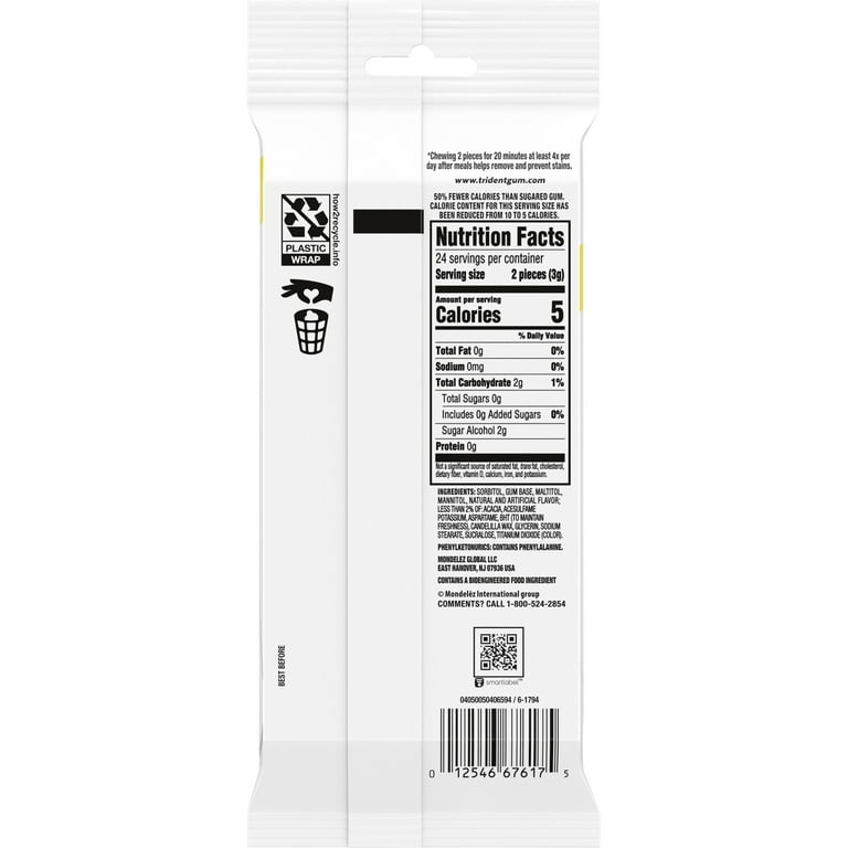 Extra Spearmint Gum Barcode