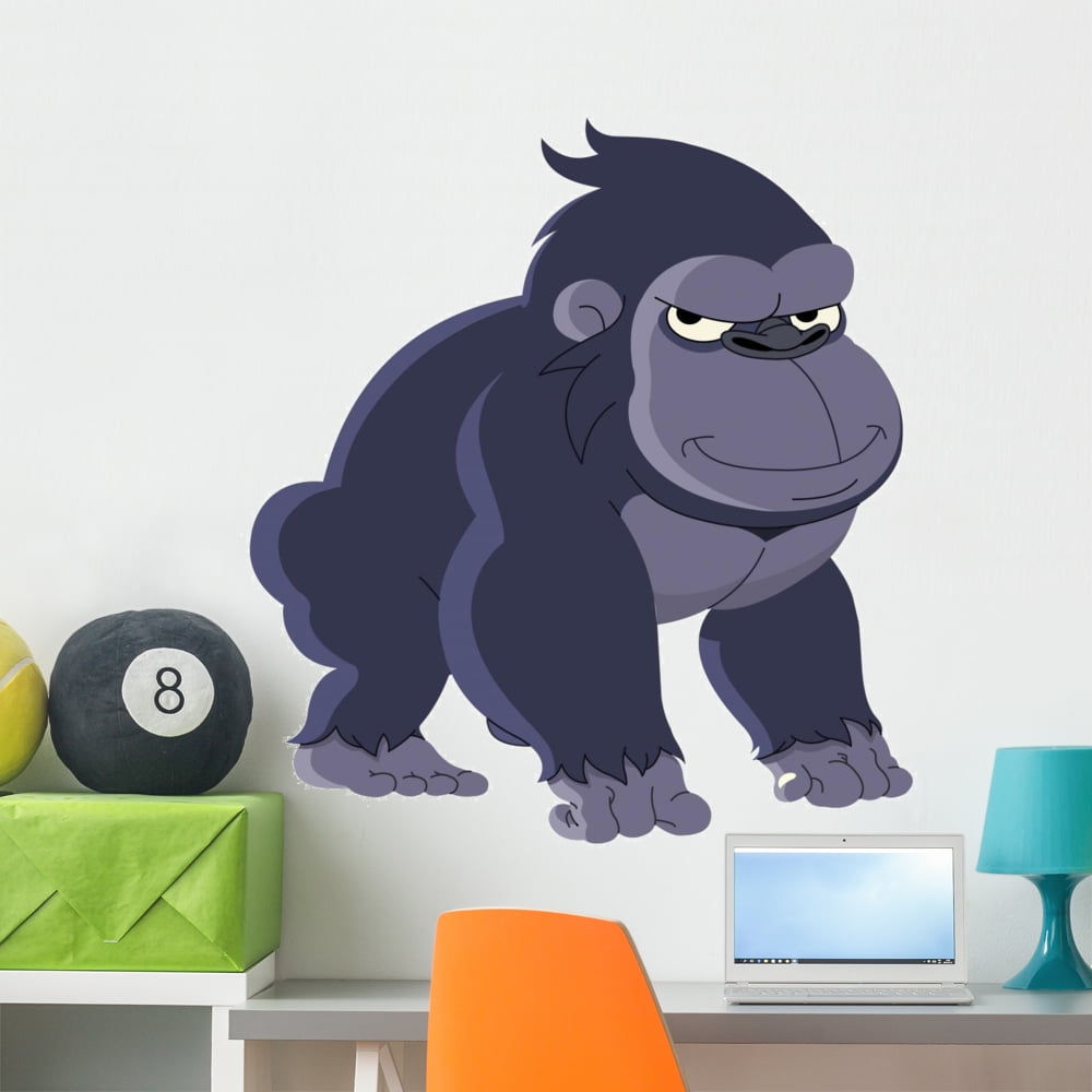 Gorilla Wall Decal by Wallmonkeys Peel and Stick Graphic (36 in H x 33 ...