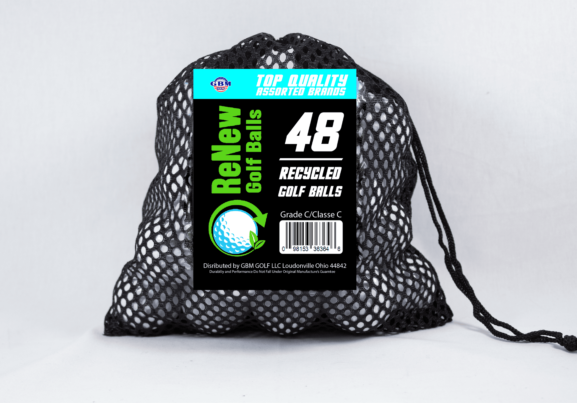 Pre-Owned Mixed Brand Golf Balls 48 Pack with Mesh Storage Bag ...