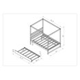 Nestfair White Full Size Canopy Platform Bed with Trundle - Walmart.com