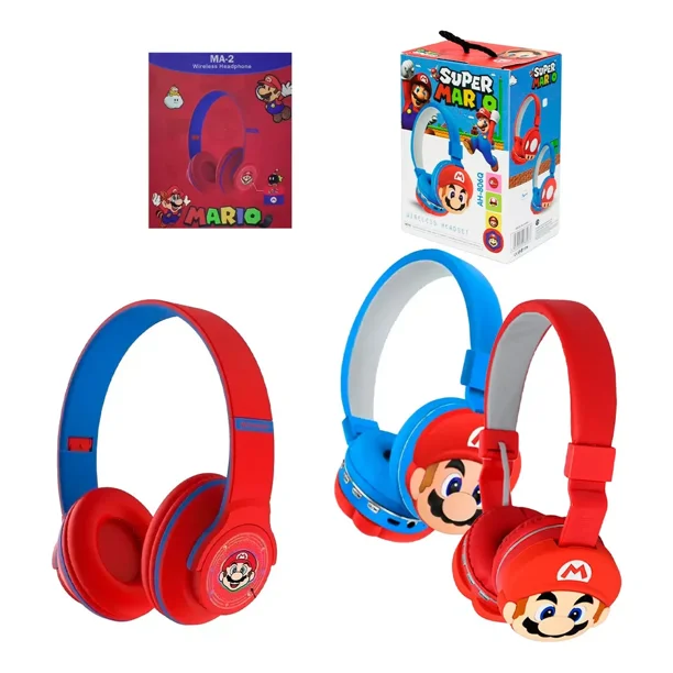 Super Mario Bros Audifonos Bluetooth Inalambricos Gamer Color Mario ...