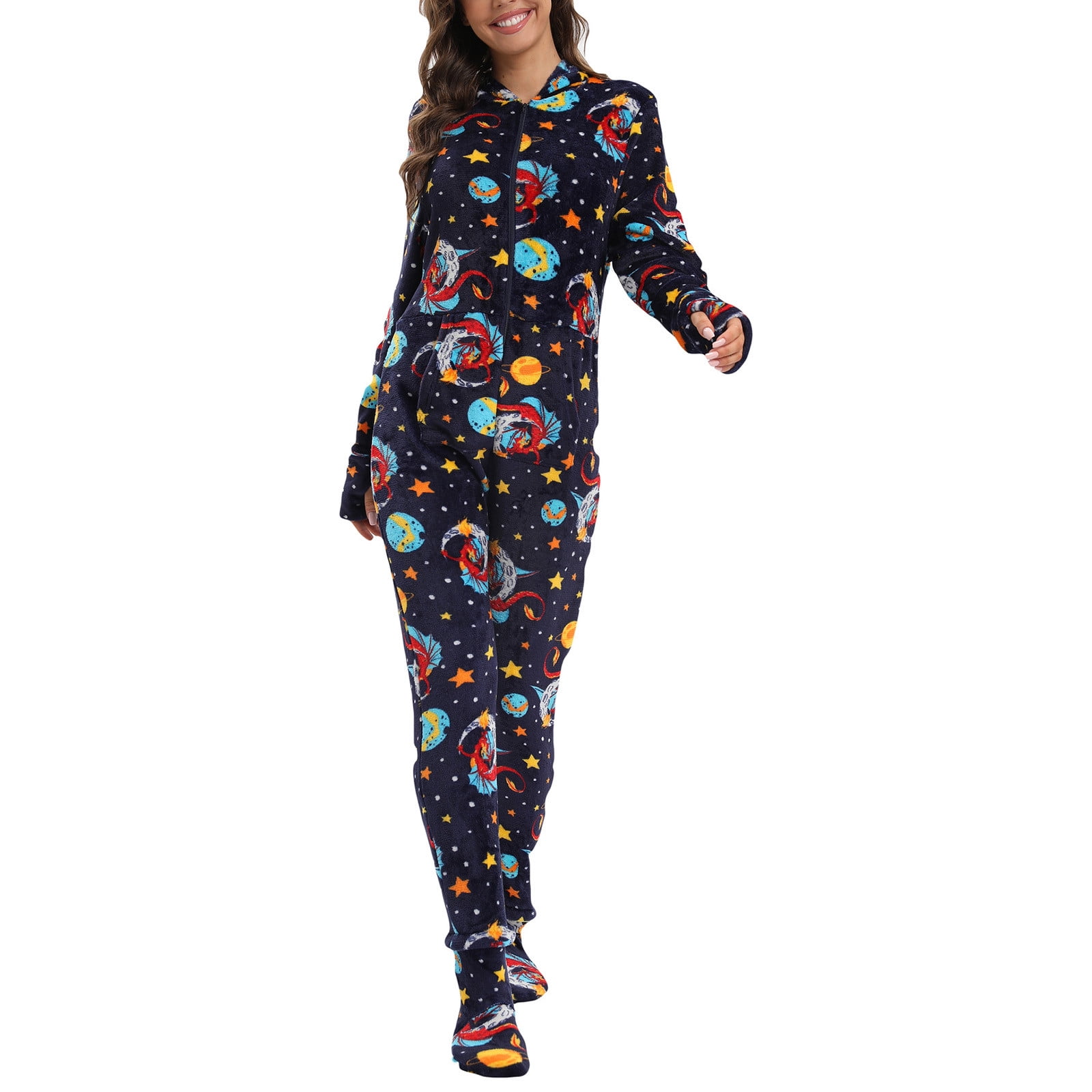 Jsaierl Womens Warm Sherpa Romper Fuzzy Fleece Onesie Pajama One Piece
