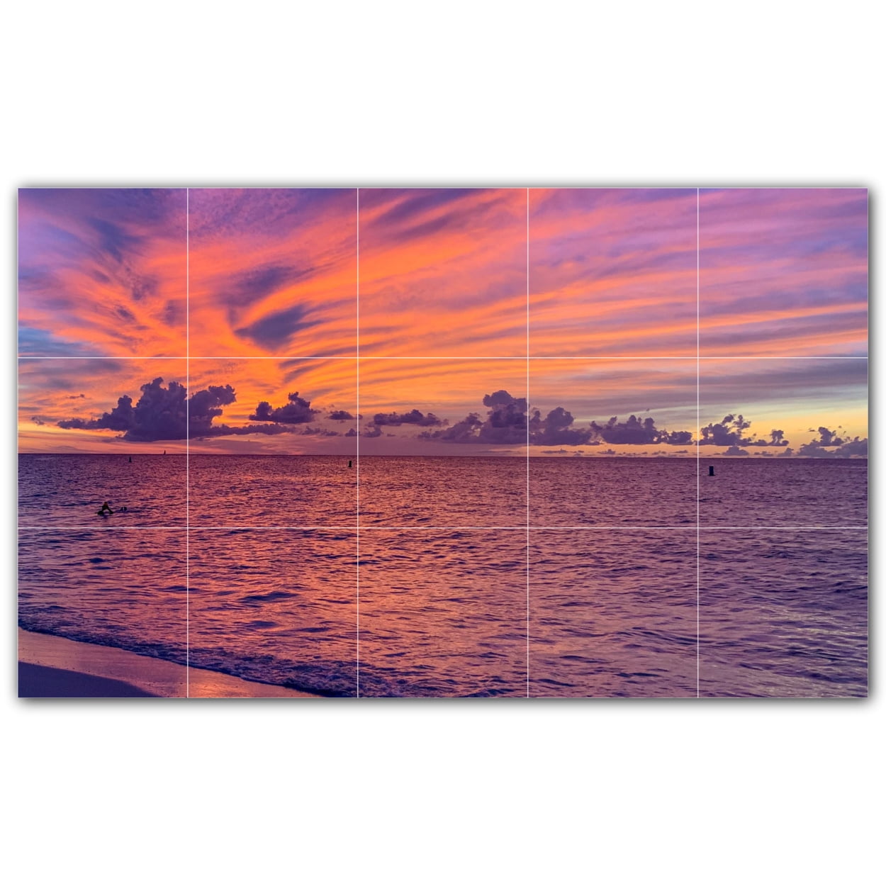 Picture-Tiles.com: Sunset Ceramic Tile Wall Mural WAL500961-53S. 21.25 ...