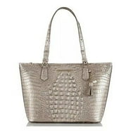 Brahmin Mini Asher Honeycomb Beige/Sand/Neutral/Gold Metallic Satchel ...
