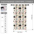 Bone and Dog Paw Print Beige Pattern Blackout Curtains,Triple Weaved ...