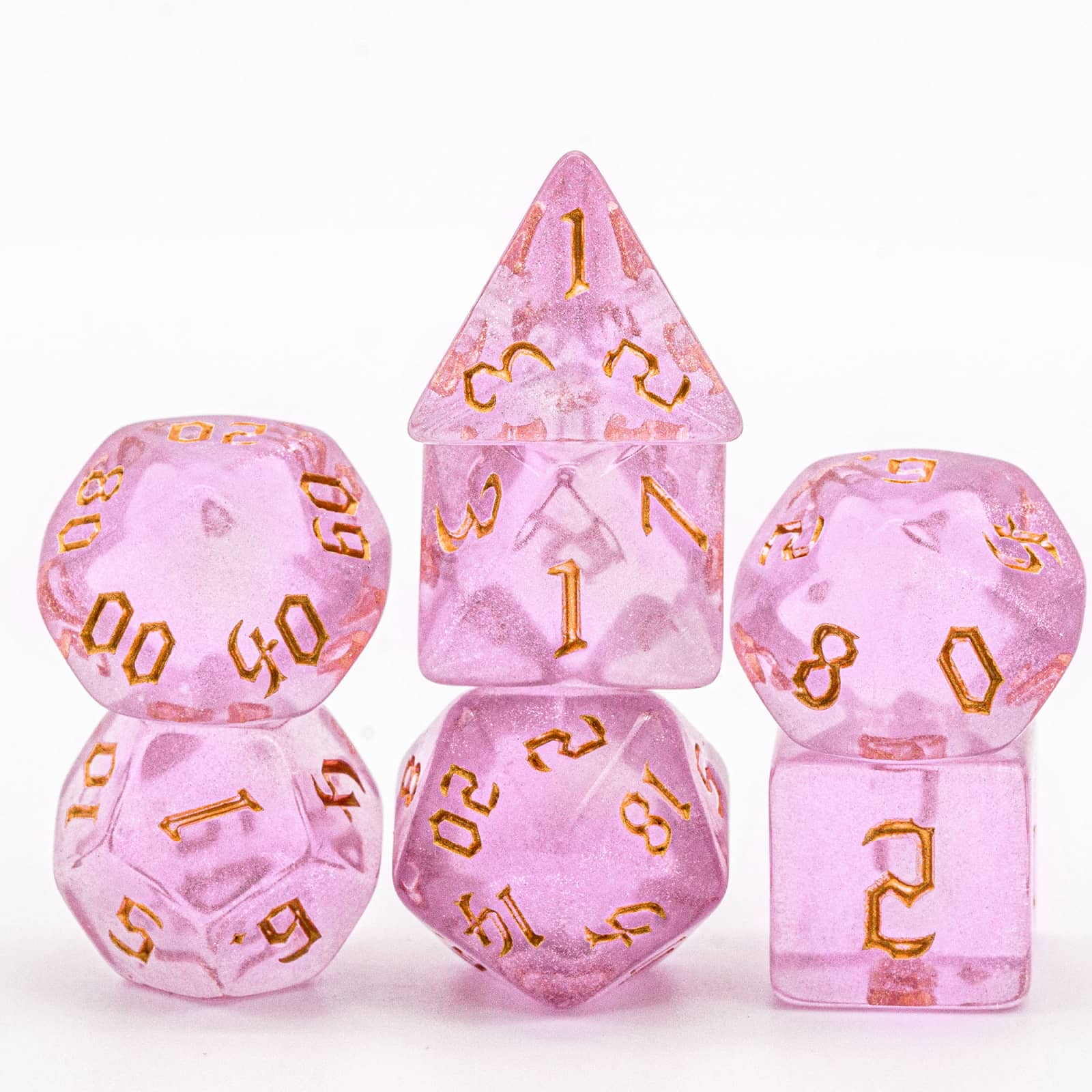 Cusdie 7-Die Acrylic DND Dice, Sickle Font Polyhedral Dice Set for Role ...