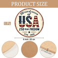 2D flat, an 8-inch wooden sign. Featuring "250 YEARS of FREEDOM of USA ...