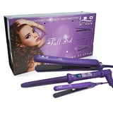 ISO Beauty Full Set with 1.25" Hair Straightener, Curling Iron Wand and ...