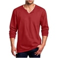 Antinious Men Solid Long Sleeve Loose Oversized V-Neck Comfortable Gym ...