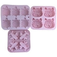 NANMELX Set Of 4 Silicone Baking Molds Heat Resistant Nonstick Cake ...