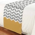 Bed Runner Geometric Chevron Orange Bedding Scarves Soft Decorative Bed ...