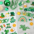 50 PCS St. Patrick's Day Gel Window Clings Stickers Reusable Green ...