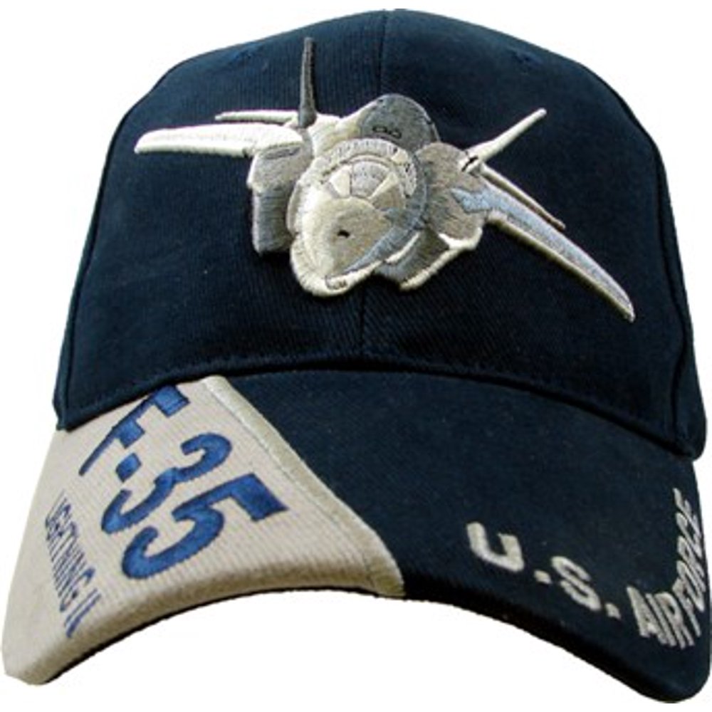 Air Force USAF 'F-35 Lightning II' Embroidered Ball Cap - Walmart.com ...