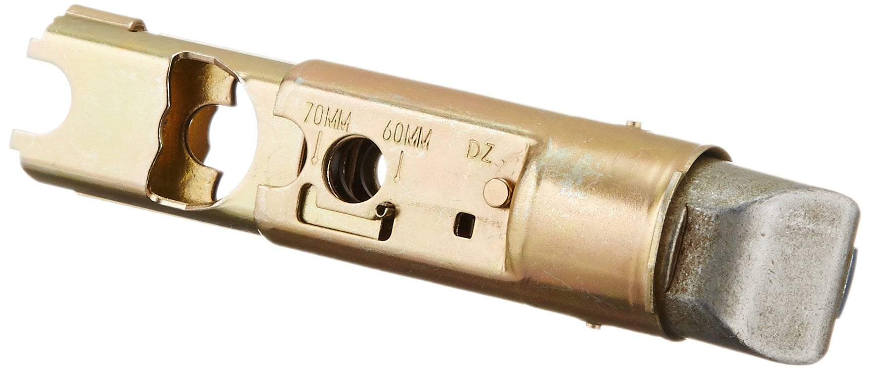 Kwikset 6-Way Adjustable Deadlatch in Polished Brass Unfinished ...