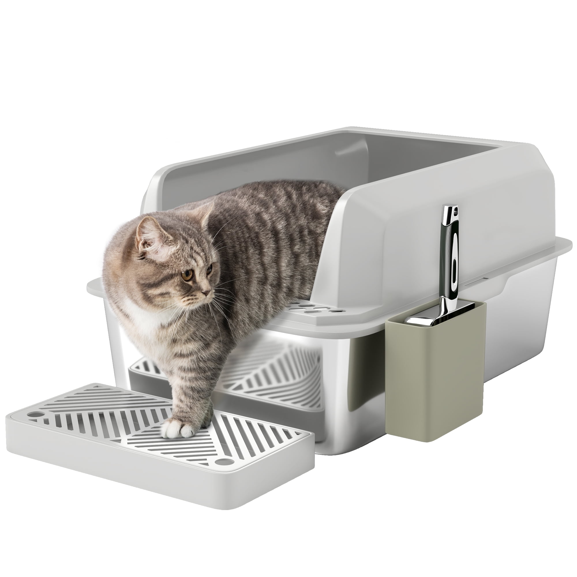 Click here for Pawhut Stainless Steel Cat Litter Box  High Sided... prices