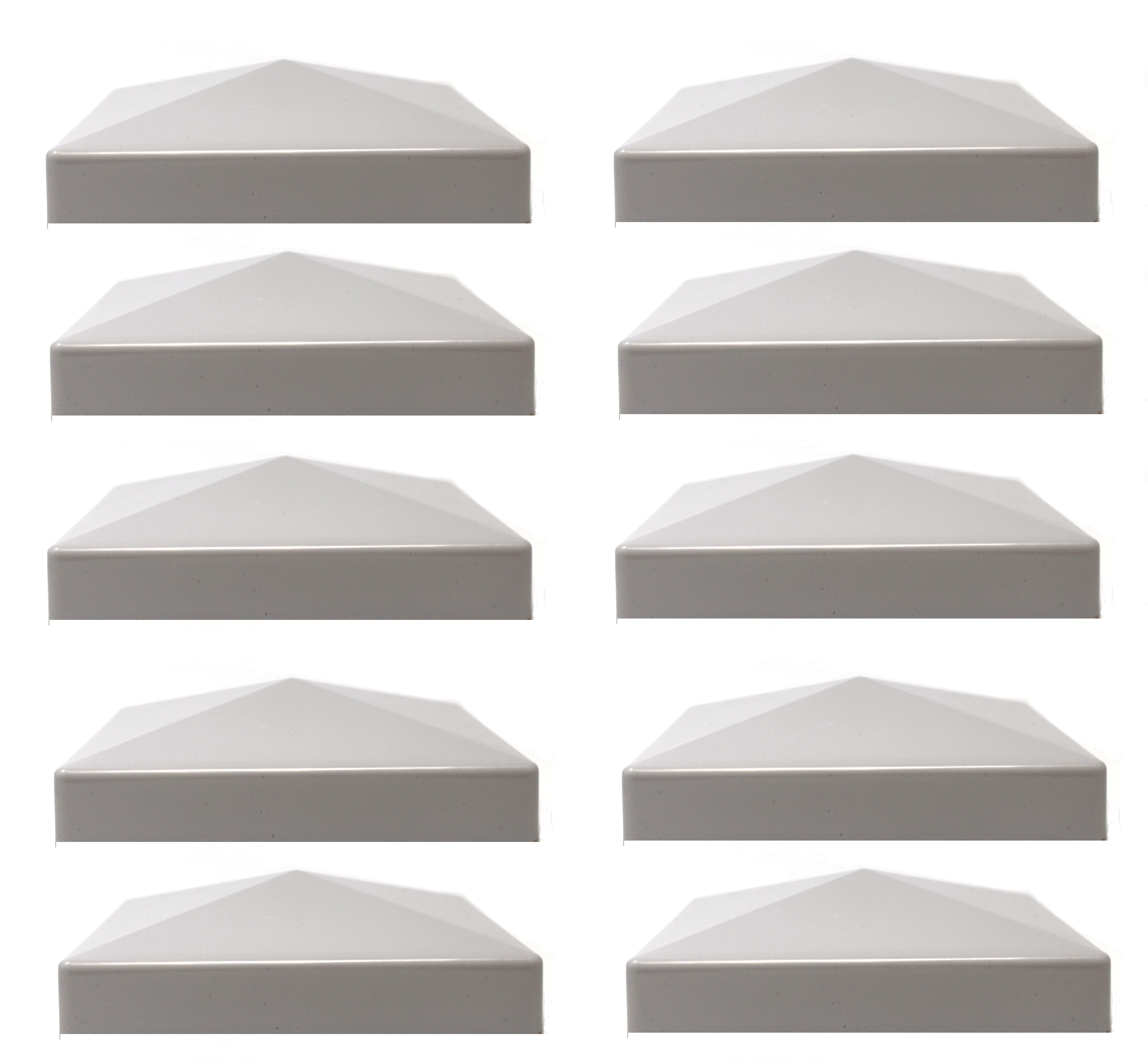 True 6x6 (155mm x 155mm) Plastic Pyramid Vinyl Fence Post Cap for True ...