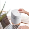 Compact Mini Desktop Can with Flip Lid for Kitchen Living Room Small ...