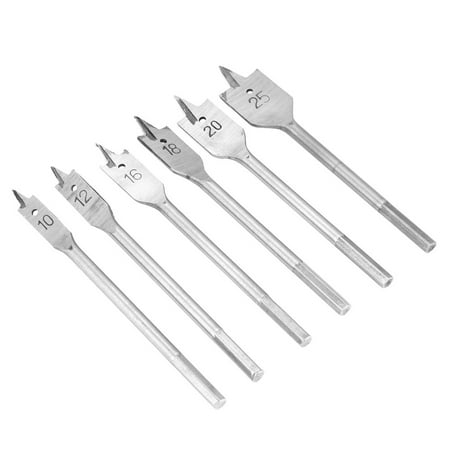 Flat Boring Tool Wood Boring Flat Bit, 6pcs Paddle Bit Spade Bit, For ...