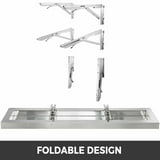 VEVOR Concession Shelf 48L x 12W inch Stainless Steel Drop Down Folding ...