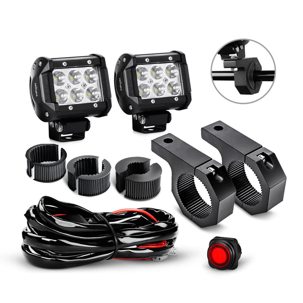 Nilight 2PCS 4 Inch 18W Spot LED Light Bars Off-Road Light Mounting ...