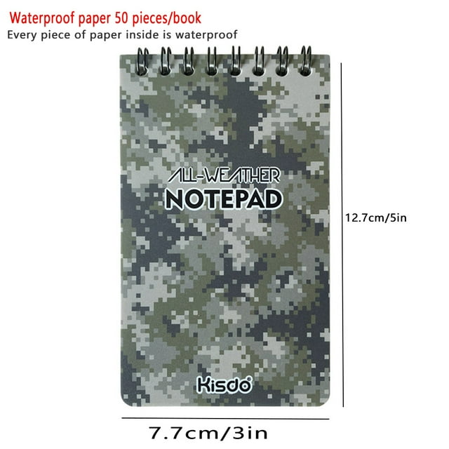 Original Notepad Waterproof Note pad Camouflage Color NoteBook with ...