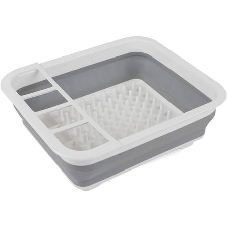 FanShow Collapsible Dish Rack, Folds Flat for Easy Storage, Easy ...