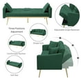 Free Shipping! Aukfa Velvet Futon Sofa Bed with 2 Pillows & Cup Holders ...