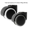 5pcs Office Chair Casters 2inch Stemless Castor Wheels Universal ...