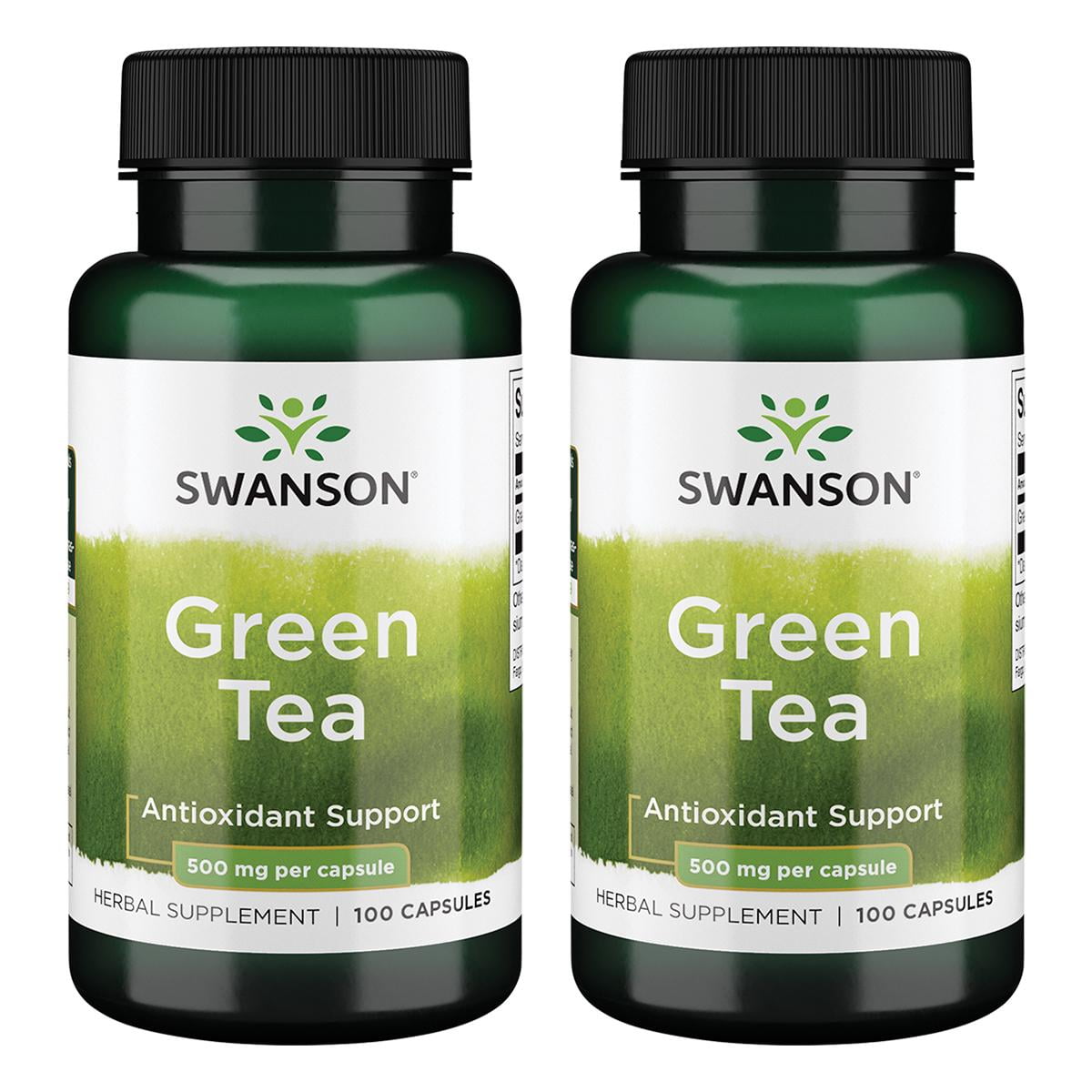 Swanson Green Tea 500 mg 100 Caps 2 Pack - Walmart.com