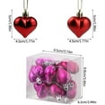 12 PCS Heart Shaped Decorations for Christmas Tree Party Decor ...