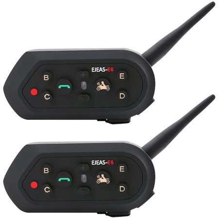 EJEAS E6 Motorcycle Helmet Intercom Headset 1200M Full Duplex ...