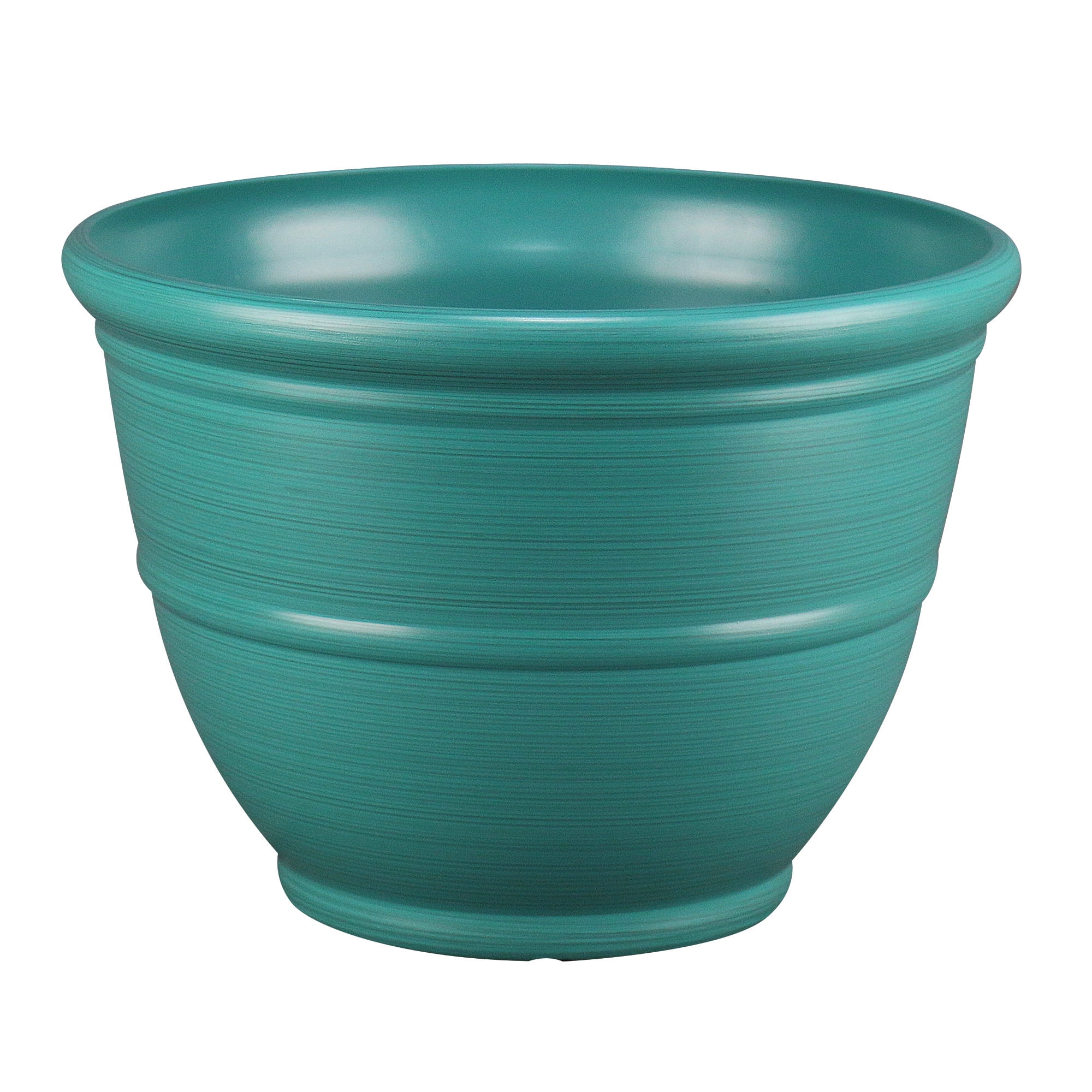 Mainstays Ferenza Aqua Color Recycled Resin Planter, 14in x 14in x 10in ...