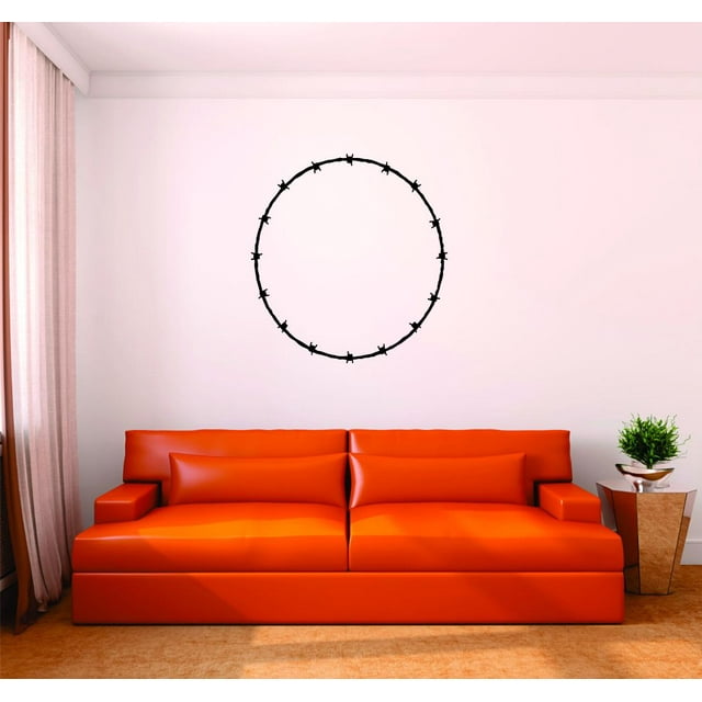 Vinyl Wall Decal Sticker : Barb Wire Circle Design Picture Art 12x12 ...