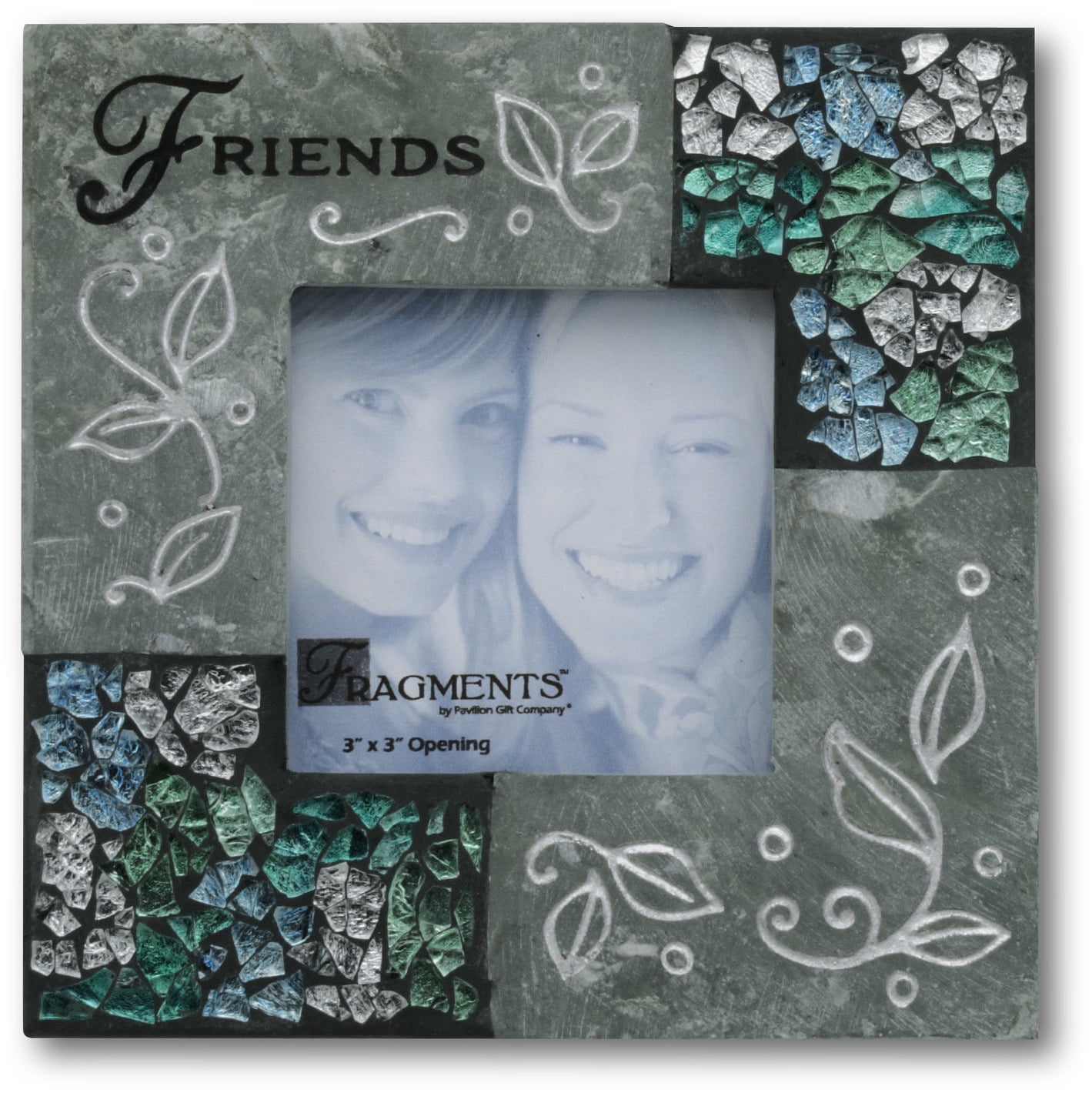 Fragments - Friends 3x3 Blue Mosaic Slate Floral Picture Frame ...