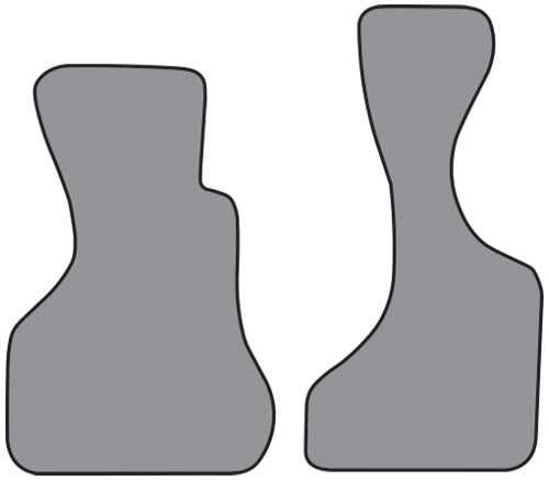 1981-1987 Dodge B150 Van Floor Mat Frt Row 2pc (CR107F) 1251 Almond ...