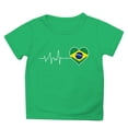 2026 Girls Short Sleeve Crewneck Printed T‑Shirt Heartbeat‑Pattern ...