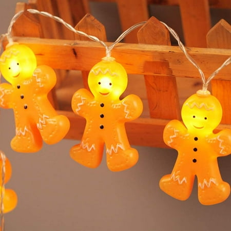 NETSENG Warm White Gingerbread Man String Lights Can Be Used for Party ...