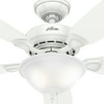 Hunter 44" Caraway Snow White Ceiling Fan with Light Kit and Pull Chain ...
