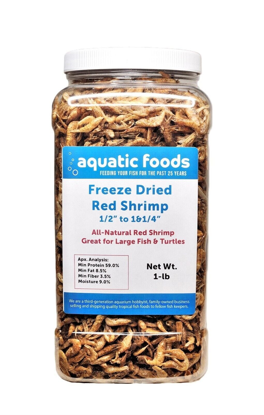 Red Shrimp--Freeze Dried 1/2" to 1 &1/4" Floating Red River Shrimp for ...