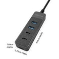 4 Port USB Hubs With USB3.0 USB2.0 and Two Type C Port for Laptop ...