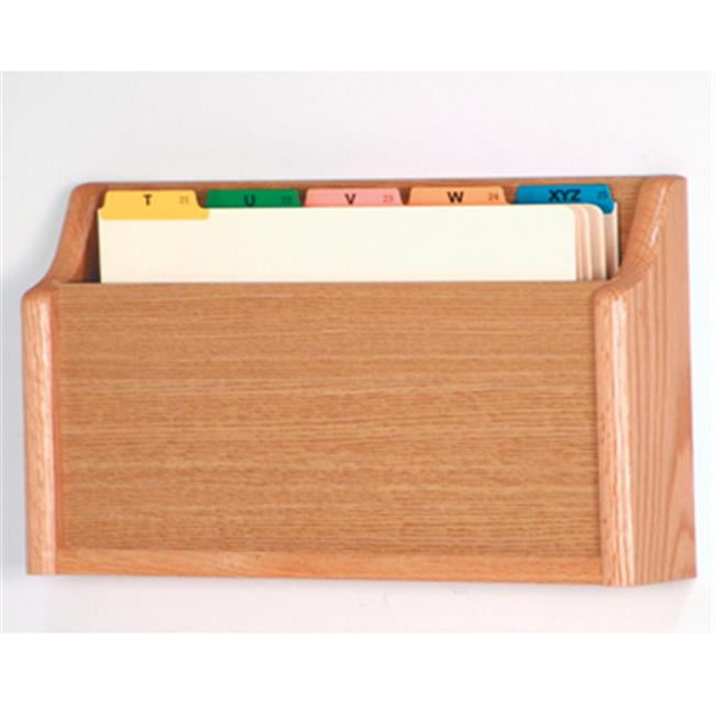 Single - Square Bottom Legal Size File Holder in Light Oak - Walmart.com