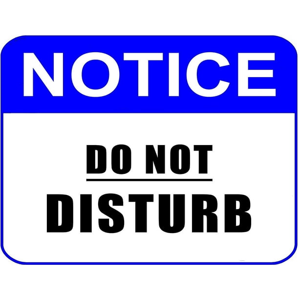 PCSCP Notice Do Not Disturb 11 inch by 9.5 inch Laminated Sign ...